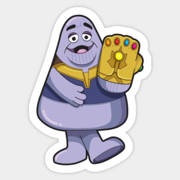 Thanos As Grimace Thanos Sticker Teepublic